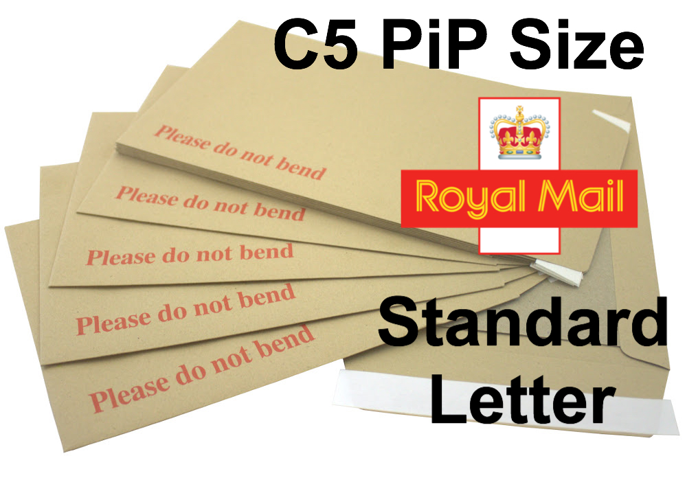 C5 / A5 Board Backed Envelopes | Royal Mail Standard / Small Letter C5 ...